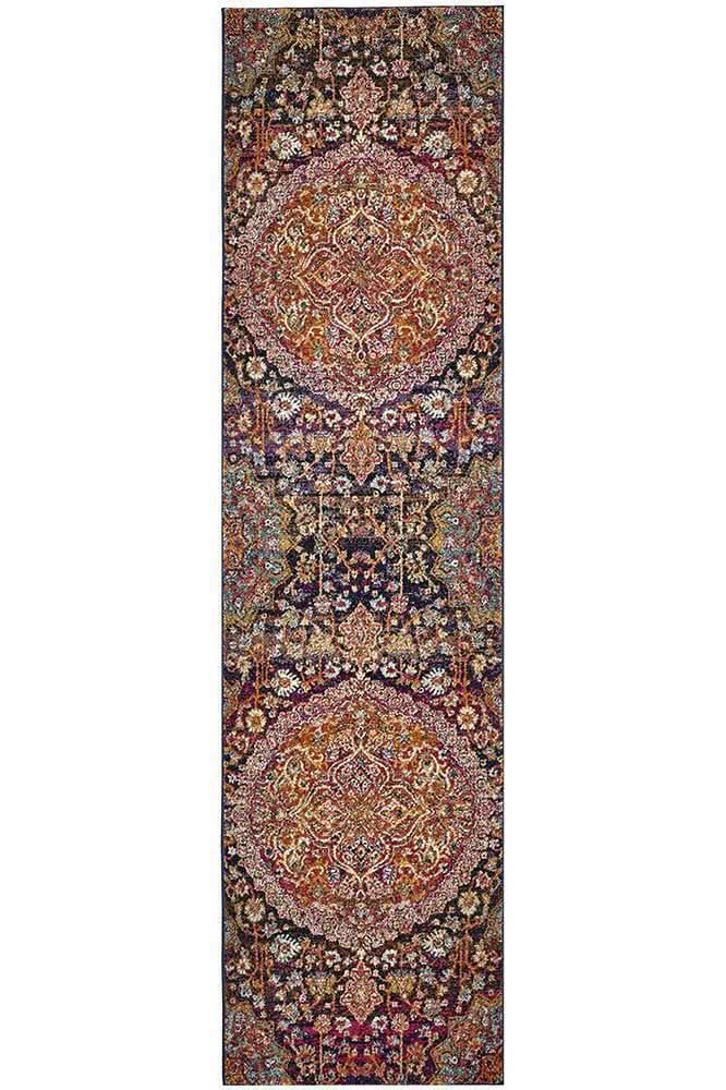 Rug Culture Museum Preston Multi Coloured Hallway Runner - Rugs Plus Online