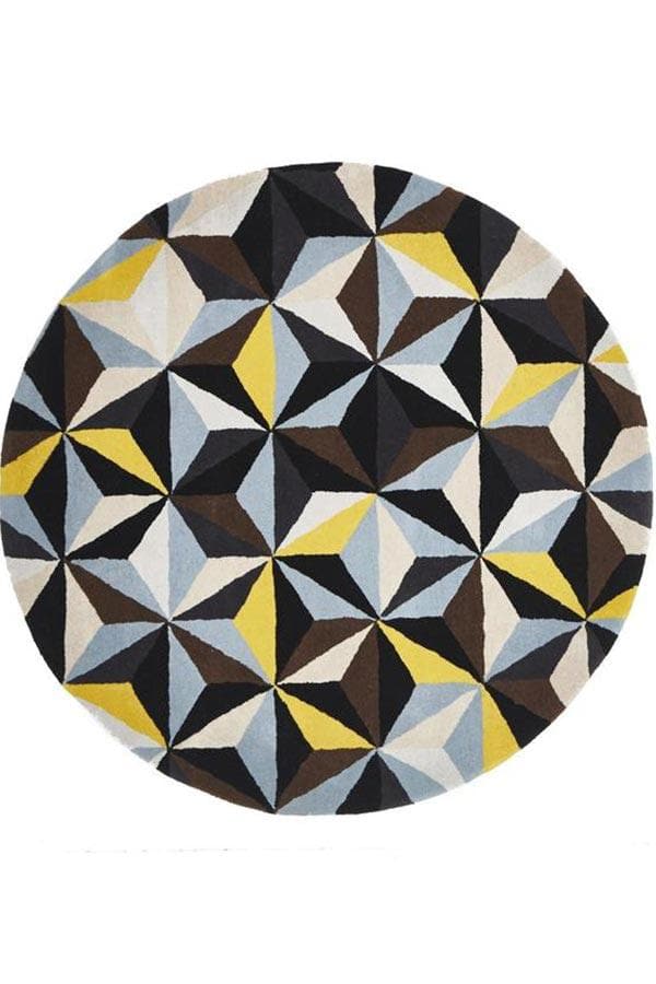 Matrix Pure Wool Blue | Round Rug | Rugs Plus Online