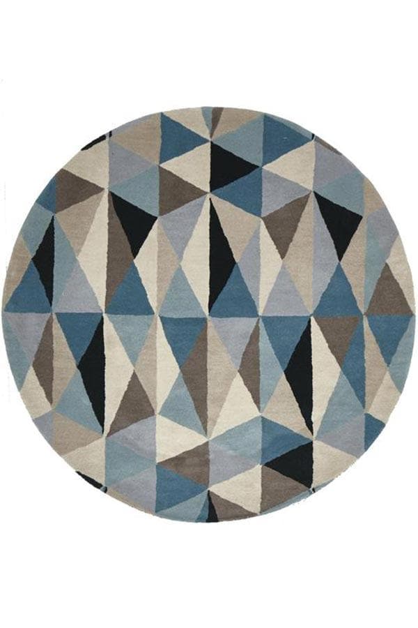 Matrix Pure Wool Turquoise | Round Rug | Rugs Plus Online