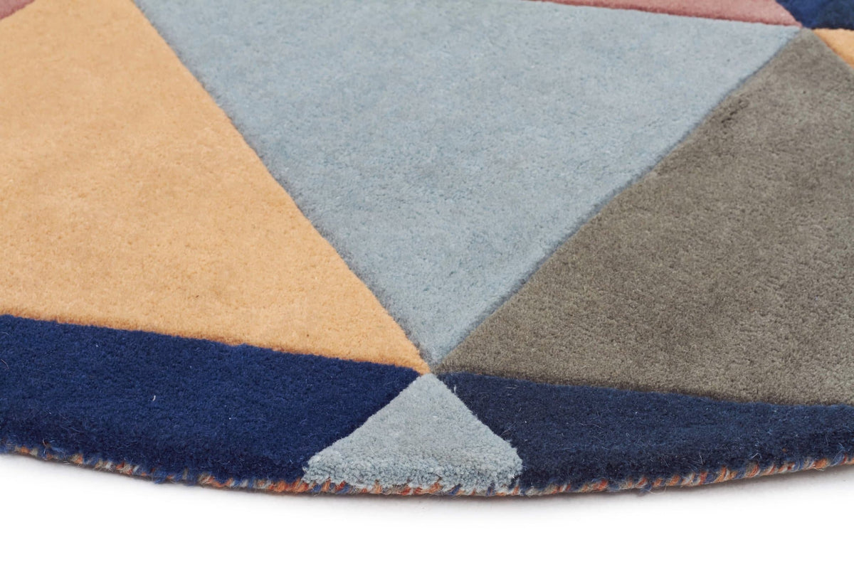 Matrix Pure Wool Multi Coloured | Round Rug | Rugs Plus Online