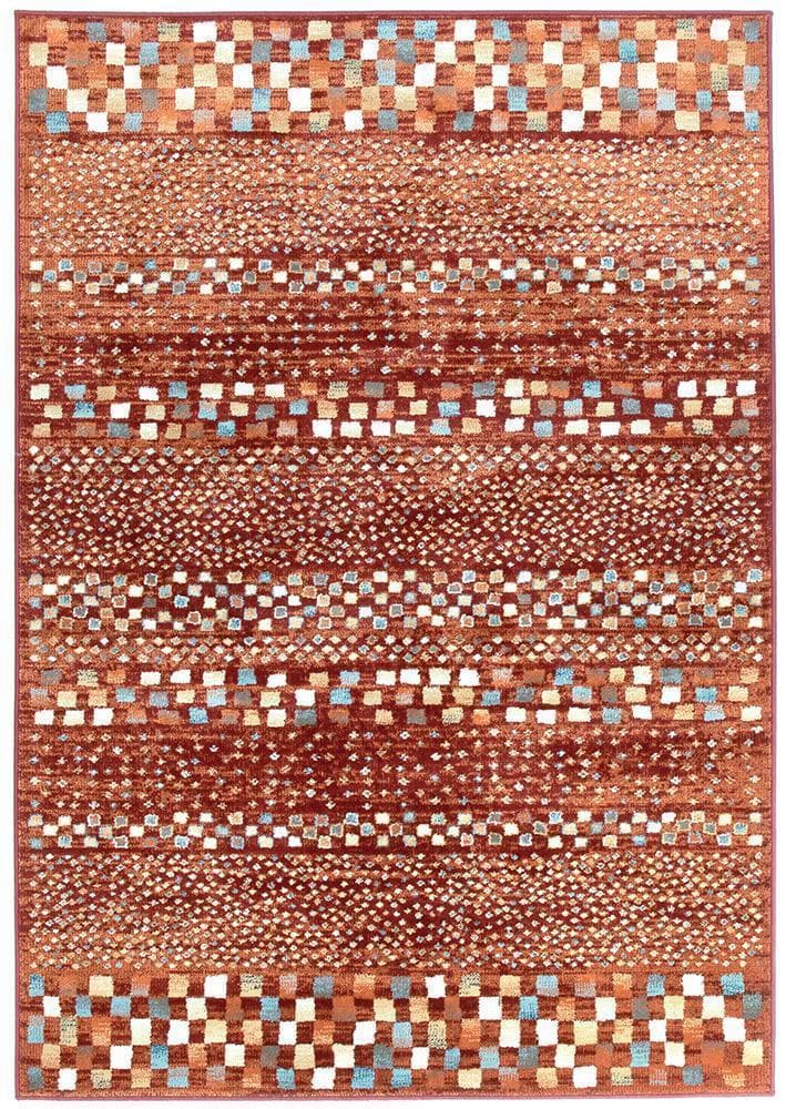 Oxford Mayfair Squares - Rust - Rugs Plus Online