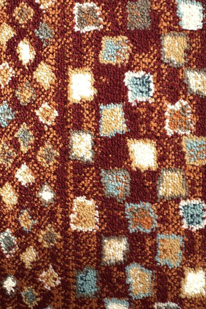 Oxford Mayfair Squares - Rust - Rugs Plus Online