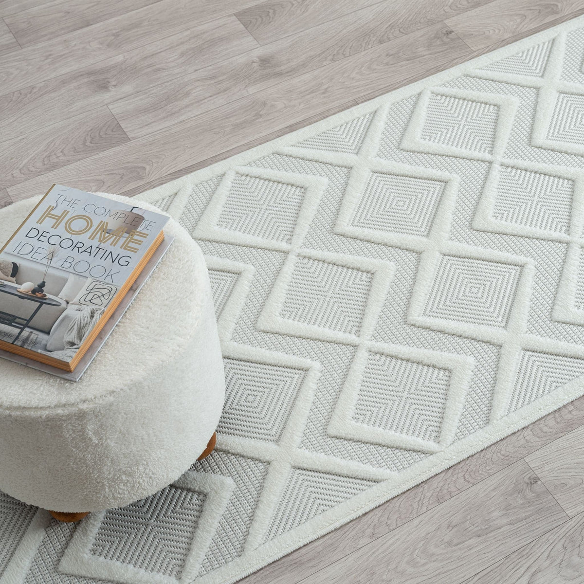 Calm 417 Pearl Runner | Modern Rug | Rugs Plus Online.